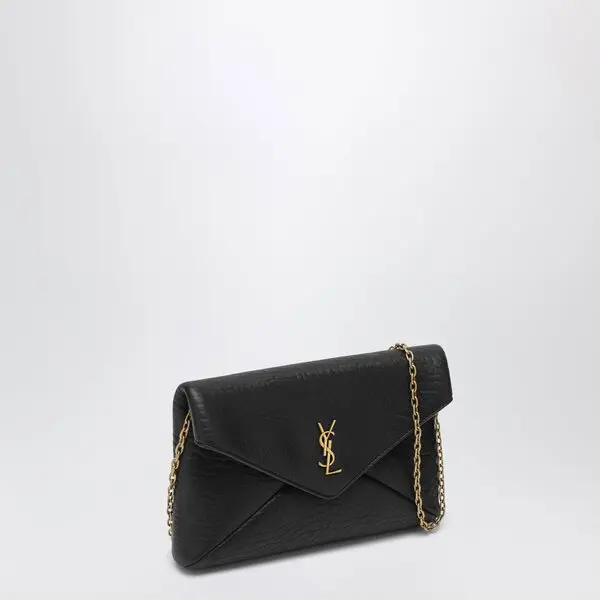 Saint Laurent Cassandre Chain Pouch In Lambskin Leather