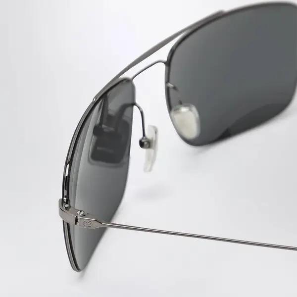 Gucci Ruthenium Metal Navigator Sunglasses