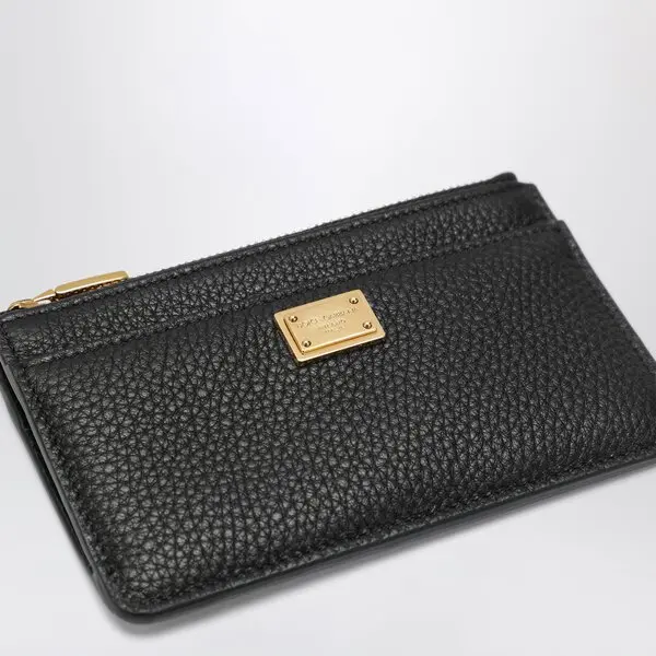 Dolce & Gabbana Dauphine Calf Leather Card Holder - Black