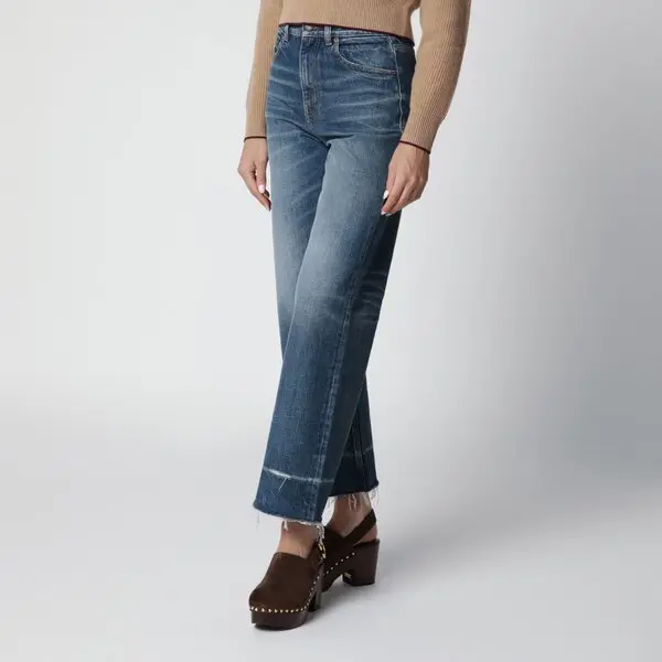 Chloé Bootcut Denim Jeans In Dark Cobalt Cotton