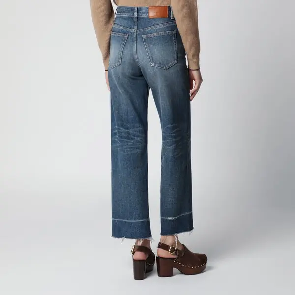 Chloé Bootcut Denim Jeans In Dark Cobalt Cotton