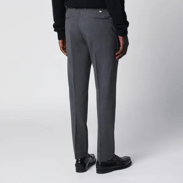 PT TORINO Anthracite Wool Blend Trousers - Grey