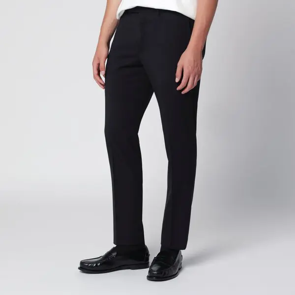 PT TORINO Dieci Trousers In Wool Blend - Black