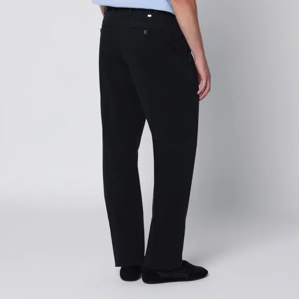 PT TORINO Navy Cotton Trousers
