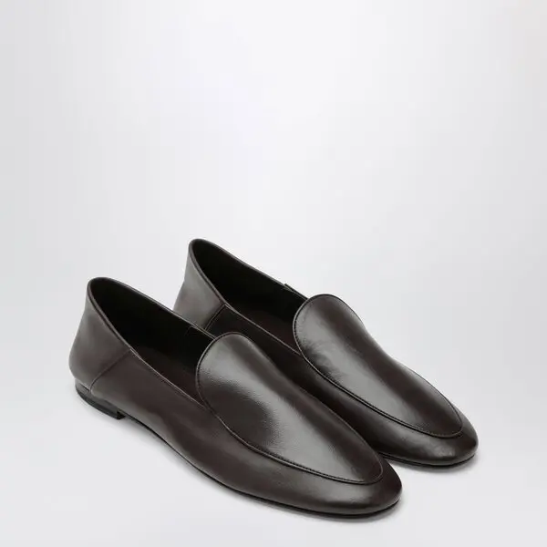 Dear Frances Gio Nappa Leather Slip-on Loafers - Brown