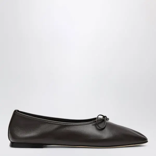 Dear Frances Espresso Leather Gala Ballet Flats - Brown