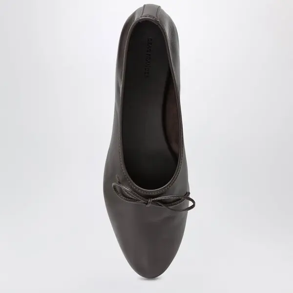 Dear Frances Espresso Leather Gala Ballet Flats