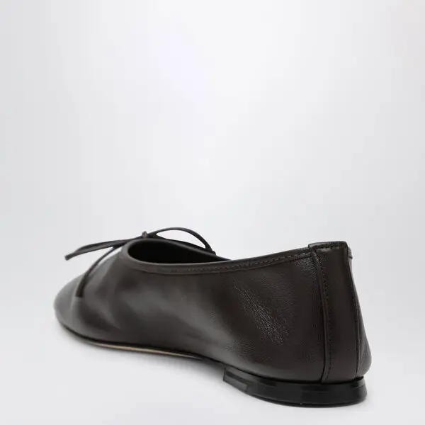 Dear Frances Espresso Leather Gala Ballet Flats