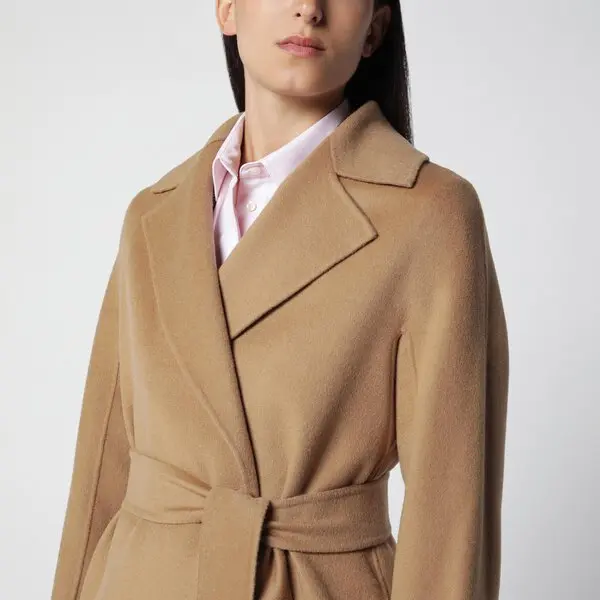 Max Mara Camel Wool Blend Coat - Brown