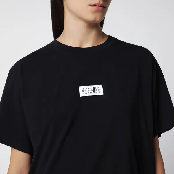MAISON MARGIELA Cotton Jersey T-shirt With Numeric Logo Patch