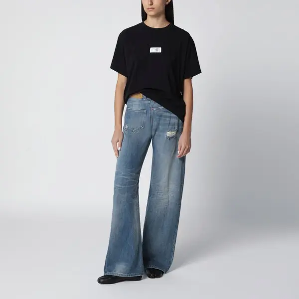 MAISON MARGIELA Cotton Jersey T-shirt With Logo Patch