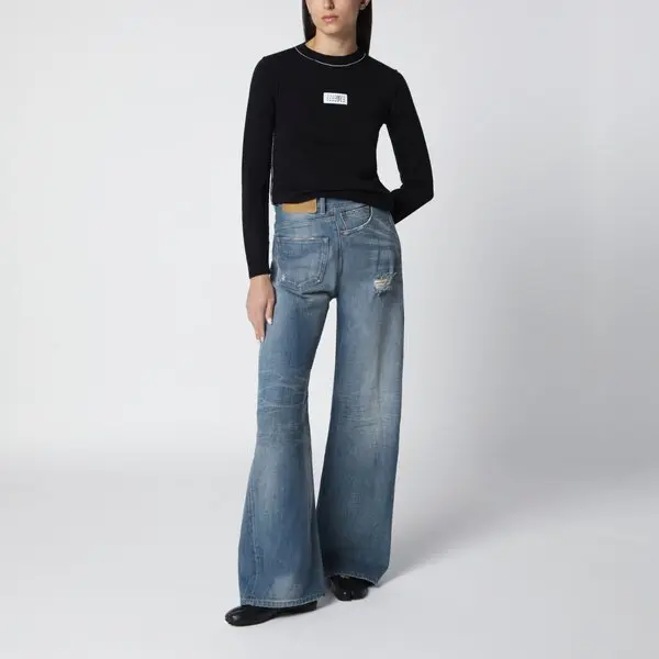MAISON MARGIELA Wool-blend Crewneck Sweater With Contrast Trim