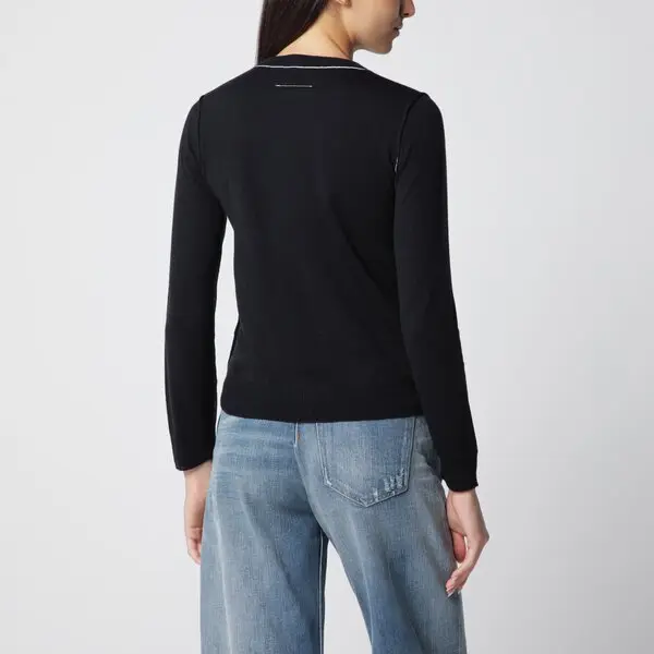 MAISON MARGIELA Wool-blend Crewneck Sweater With Contrast Trim