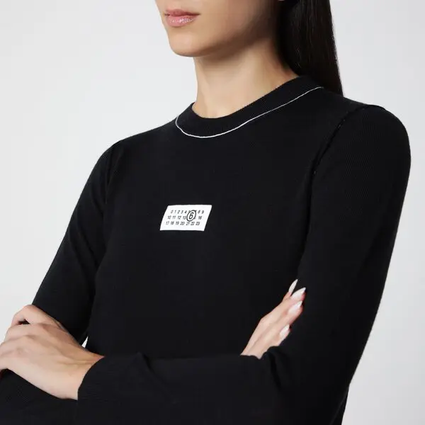 MAISON MARGIELA Wool-blend Crewneck Sweater With Contrast Trim