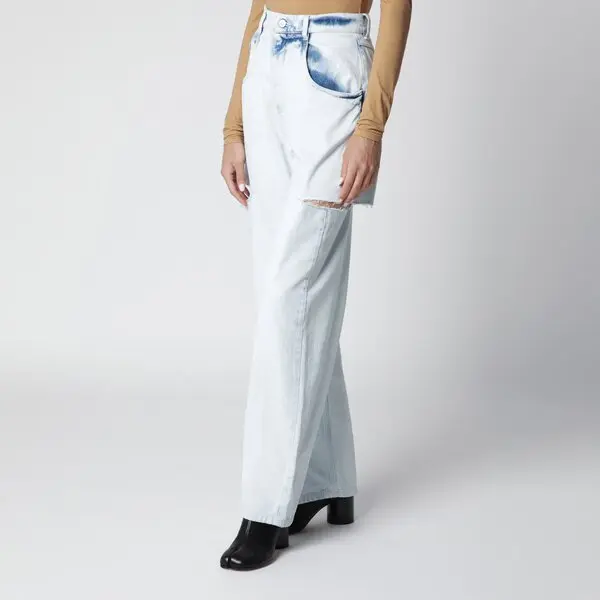 MAISON MARGIELA Cut-out Denim Jeans - Light Blue