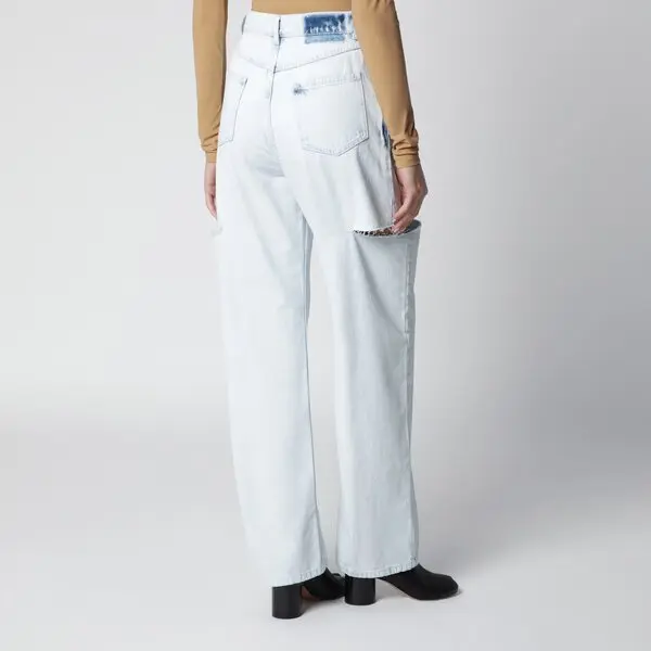MAISON MARGIELA Cut-out Denim Jeans - Light Blue