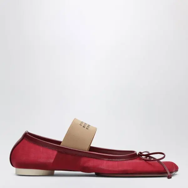 MAISON MARGIELA Numeric Anatomic Ballet Flats With Transparent Finish - Red