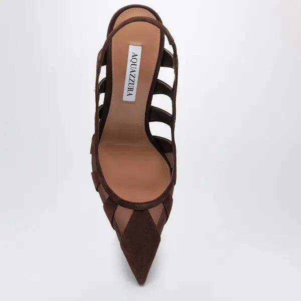 AQUAZZURA Suede Slingback Pumps