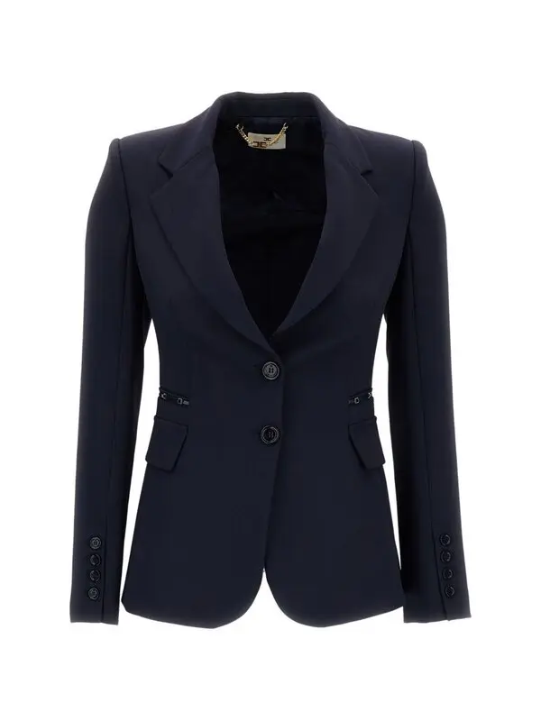 Elisabetta Franchi Single-breasted Blazer Jacket - Blue