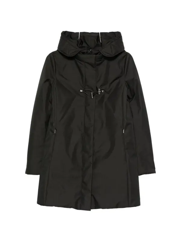 FAY Midi Parka Coat - Black