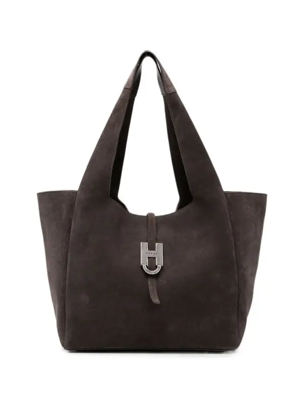 Hogan Trend Leather Tote Bag - Brown