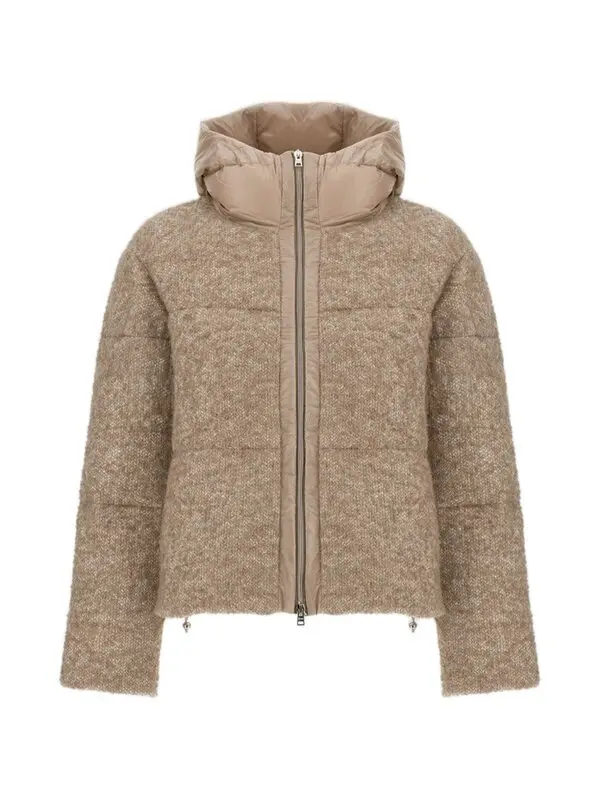 Herno Bouclé Short Down Jacket - Pink