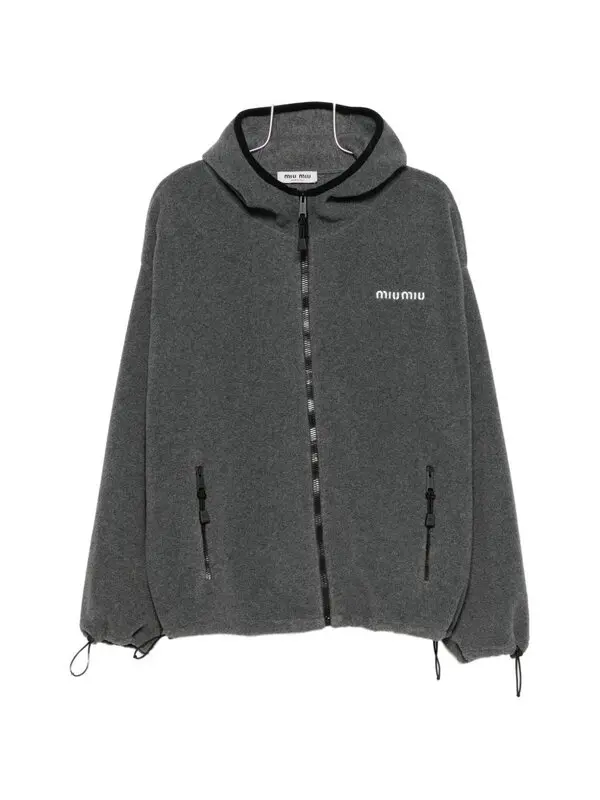 Miu Miu Fleece Blouson Jacket - Grey