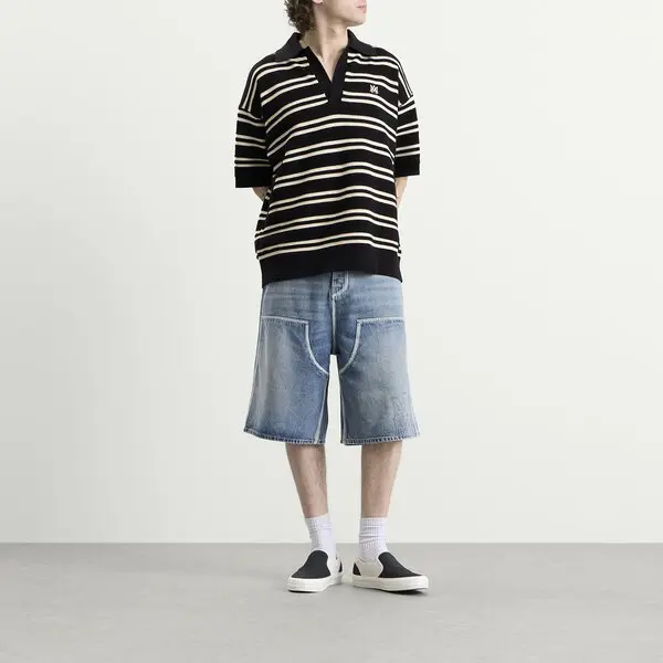 Amiri Ma Stripe Knit Polo
