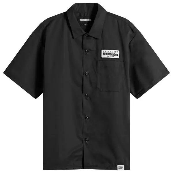 NEIGHBORHOOD Classic Short Sleeve Work Shirt 1 - Black