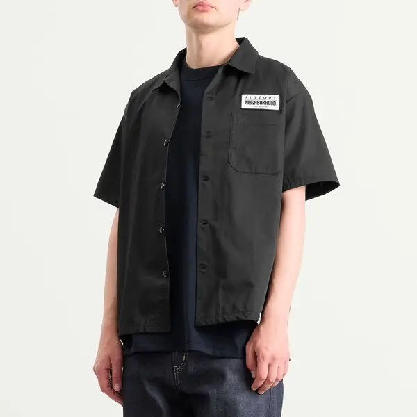 NEIGHBORHOOD Classic Short Sleeve Work Shirt 1 - Black