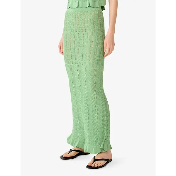 OMNES Montana Crochet-knit Maxi Skirt