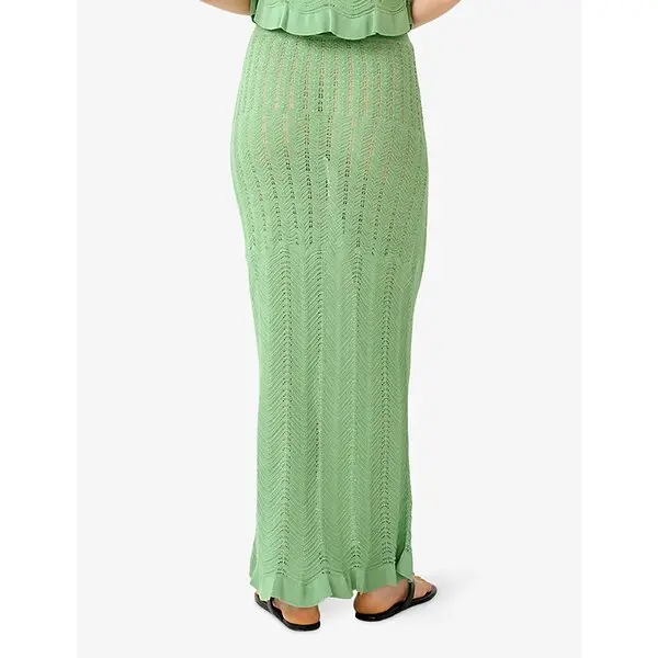 OMNES Montana Crochet-knit Maxi Skirt