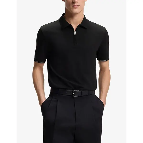 BOSS Slim-fit Short-sleeve Cotton Polo