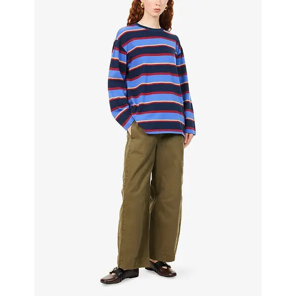 DAMSON MADDER Striped Cotton-jersey T-shirt