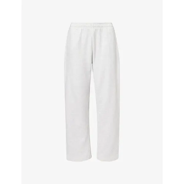 RU & ROCKA Travel Straight-leg Cotton-jersey Jogging Bottoms - Grey