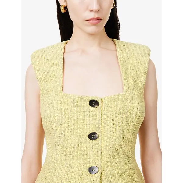 Oddmuse Bouclé Button-through Mini Dress