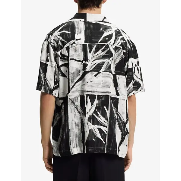 Hugo Oversized Abstract-print Woven Shirt