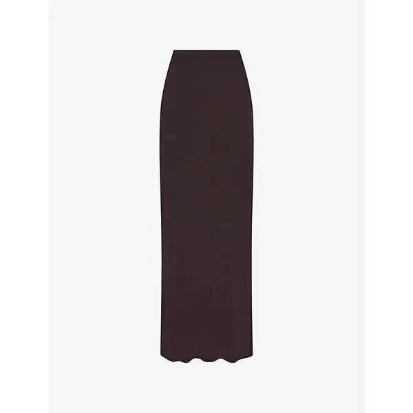 SKIMS Sheer Mid-rise Stretch-modal Maxi Skirt