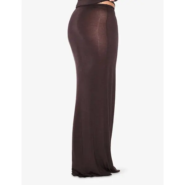 SKIMS Sheer Mid-rise Stretch-modal Maxi Skirt