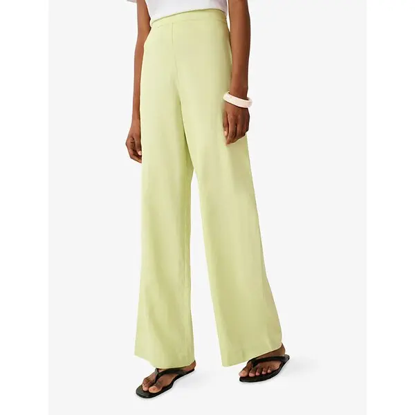 OMNES Birch Wide-leg Linen-blend Trousers