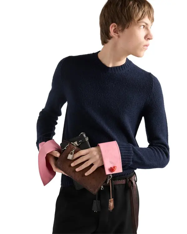 Prada Shetland Wool Crew-neck Sweater