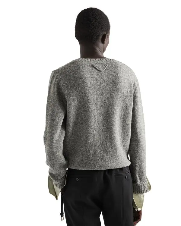 Prada Shetland Wool Scoop-neck Sweater