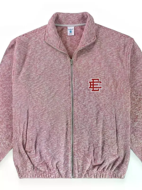 ERIC EMANUEL Bouclé Logo-embroidered Sweatshirt - Pink