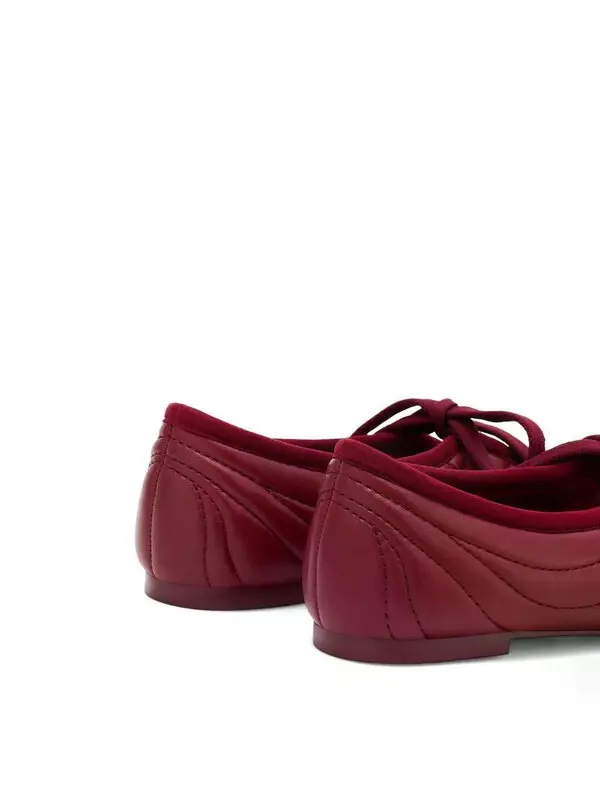 Jw Pei Erika Lace-up Ballet Flats - Red