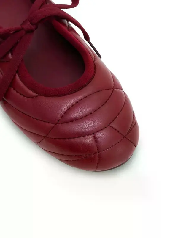 Jw Pei Erika Lace-up Ballet Flats - Red