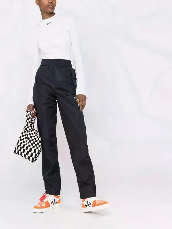 Off-White High-waisted Diag Track Pants - Black