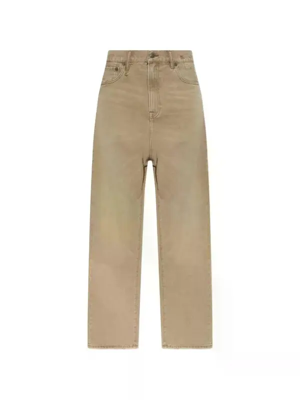 R13 Logo-patch Straight-leg Jeans - Neutrals
