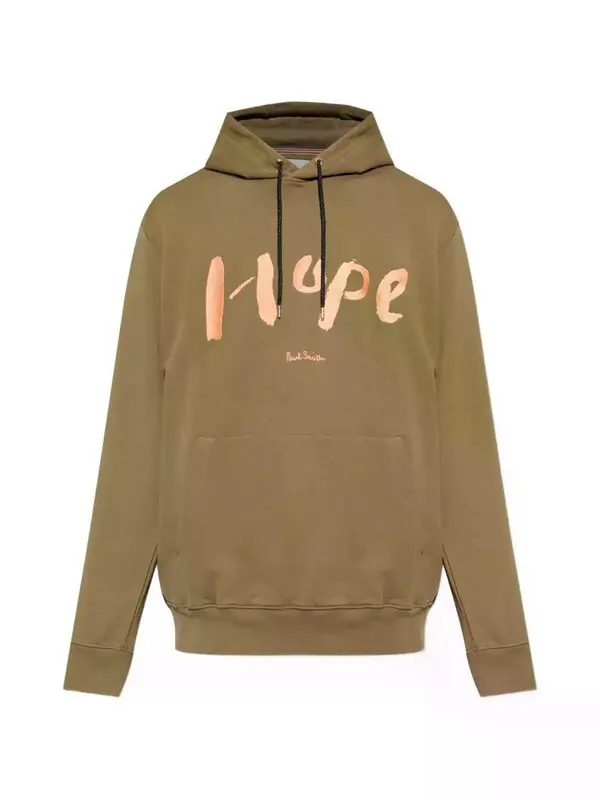 Paul Smith Hope-print Drawstring Hoodie - Green