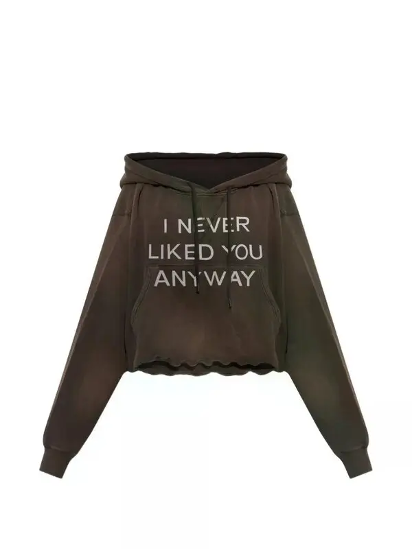 R13 Cropped Hoodie - Brown