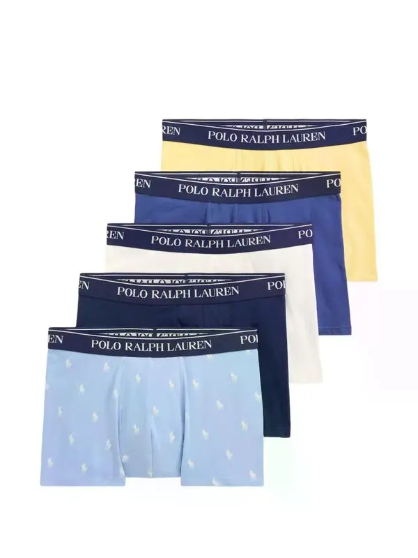 Polo Ralph Lauren 5 Pack Logo-waistband Trunks - Multicolour
